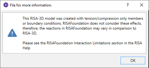 RISAFoundation Interaction